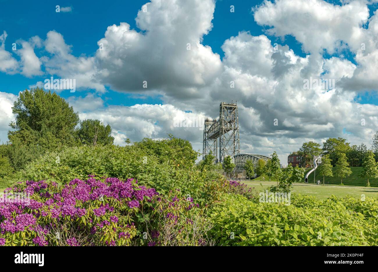 Our park and the koningshaven bridge called de hef hi-res stock ...