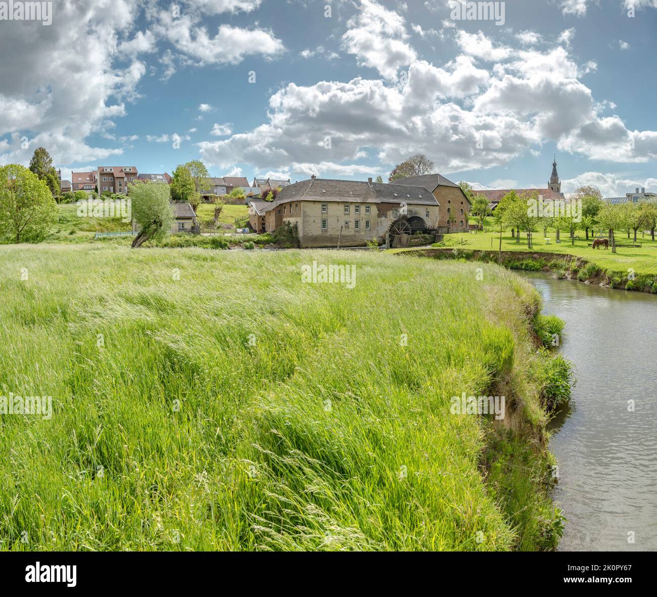 Waterwheel mill at the river Geul called Molen Otten, Wijlre, Limburg ...