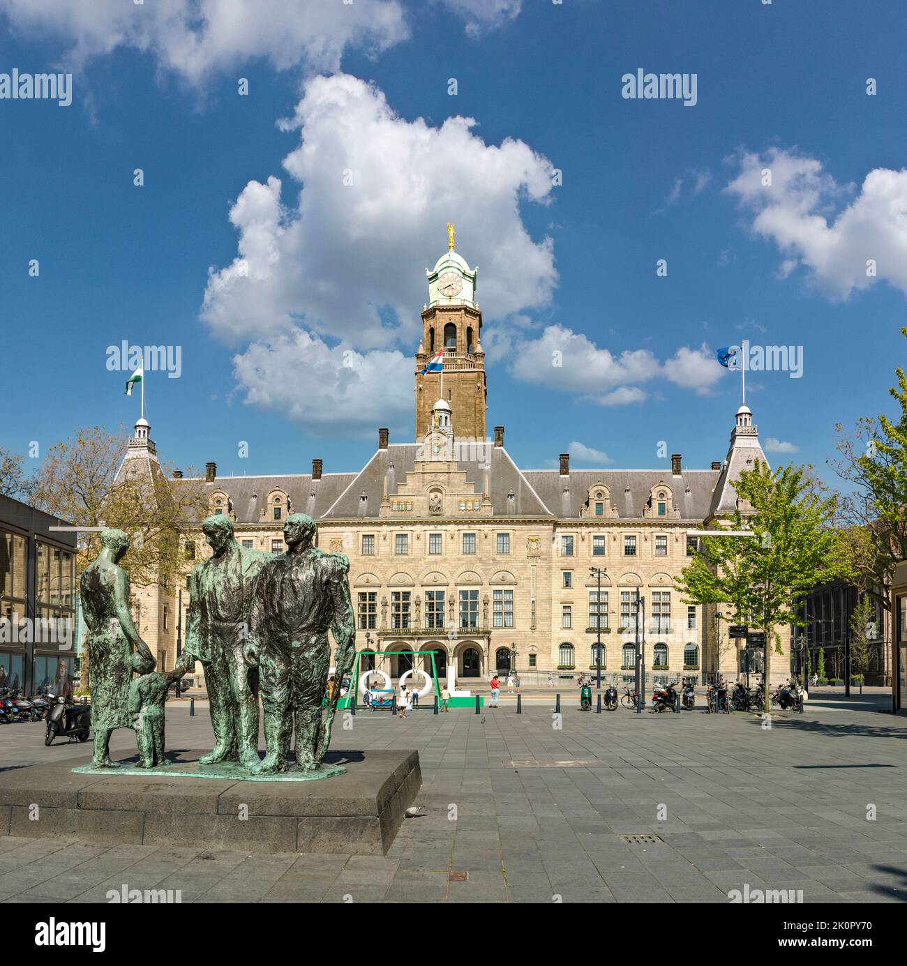 A memorial to the fallen in WWII, City hall, Rotterdam, Zuid-Holland ...