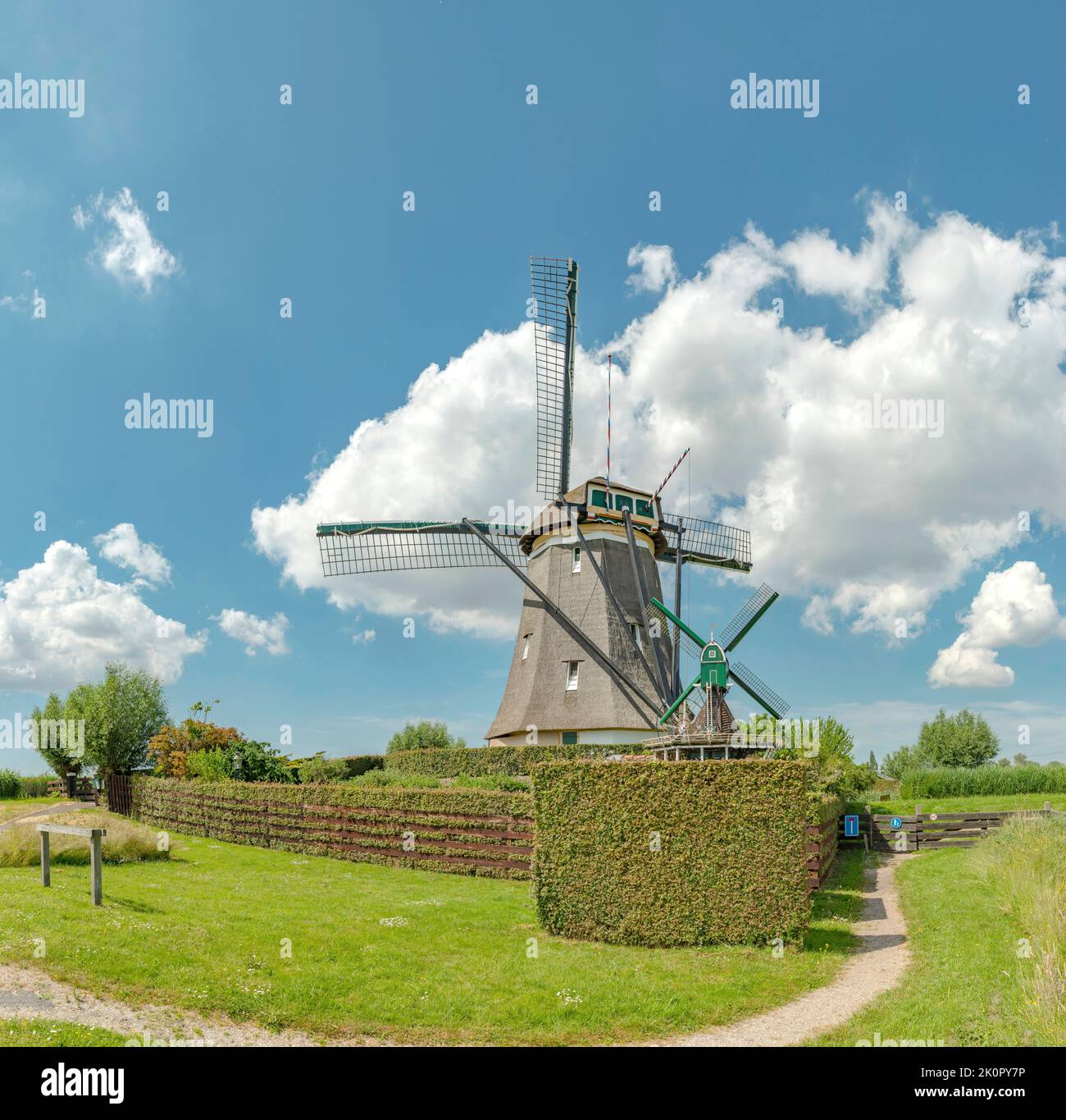 Windmill called De Mallemolen, Gouda, Zuid-Holland, Netherlands ...