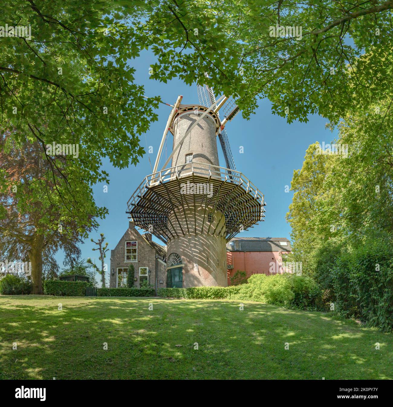 Towermill called ‘t Slot, Gouda, Zuid-Holland, Netherlands, windmill ...