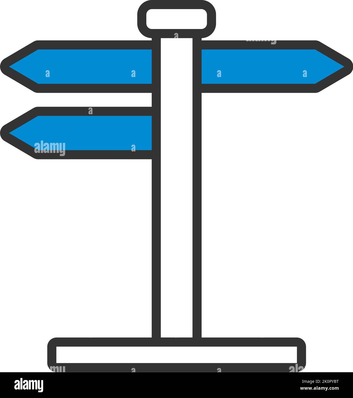 Icon Of Pointer Stand Editable Bold Outline With Color Fill Design Vector Illustration Stock