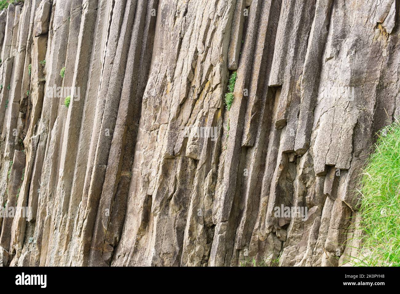 natural background, rock fragment from volcanic lava columns Stock ...