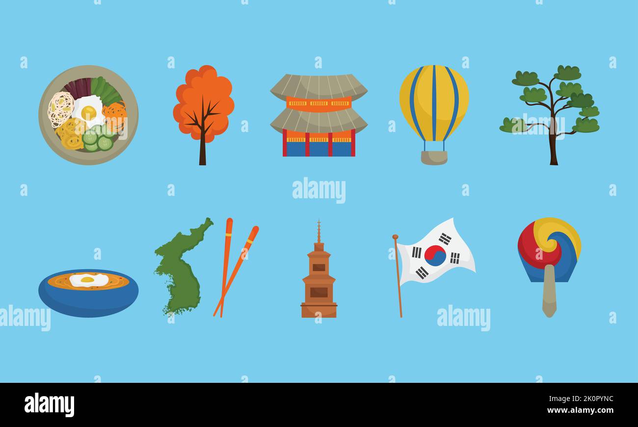 korea icon set Stock Vector Image & Art - Alamy