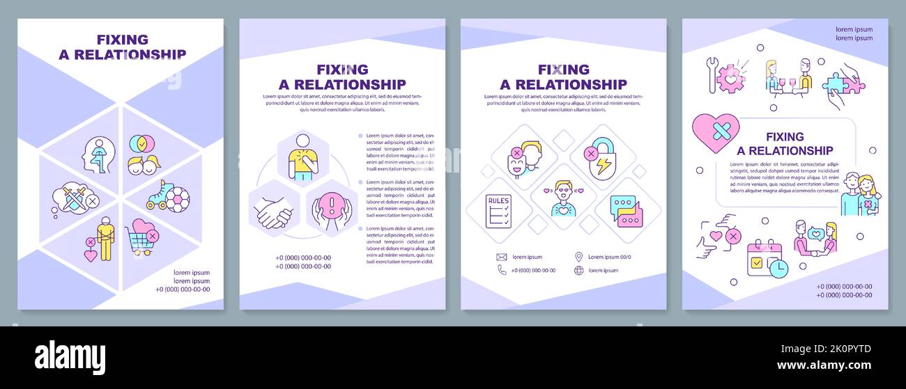 Fixing relationship brochure template Stock Vector Image & Art - Alamy