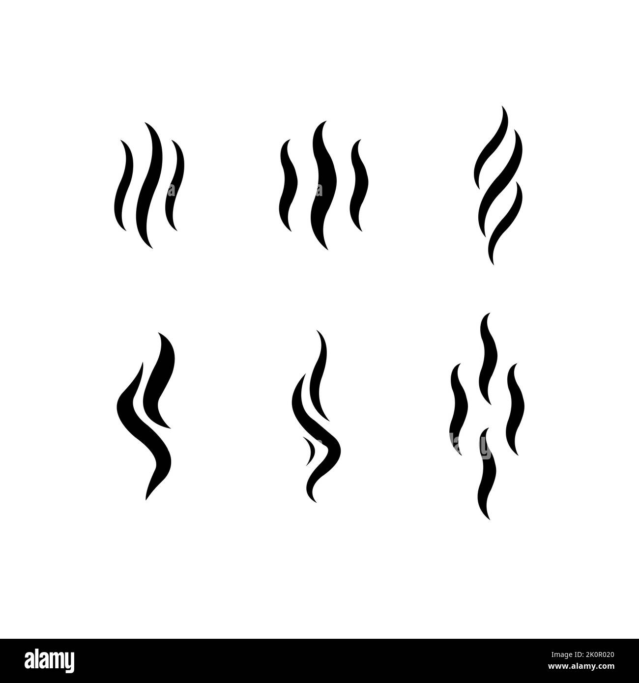 Smell icons. Smoke steam silhouette icon illustration Stock Vector ...