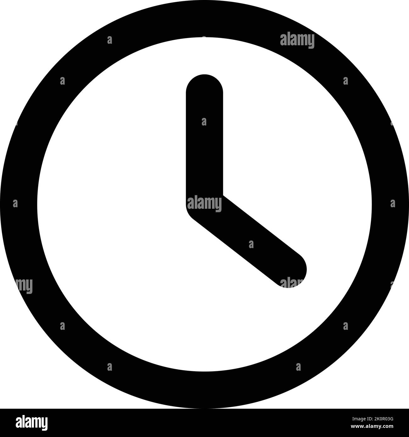 Clock black and white icon Black and White Stock Photos & Images - Alamy