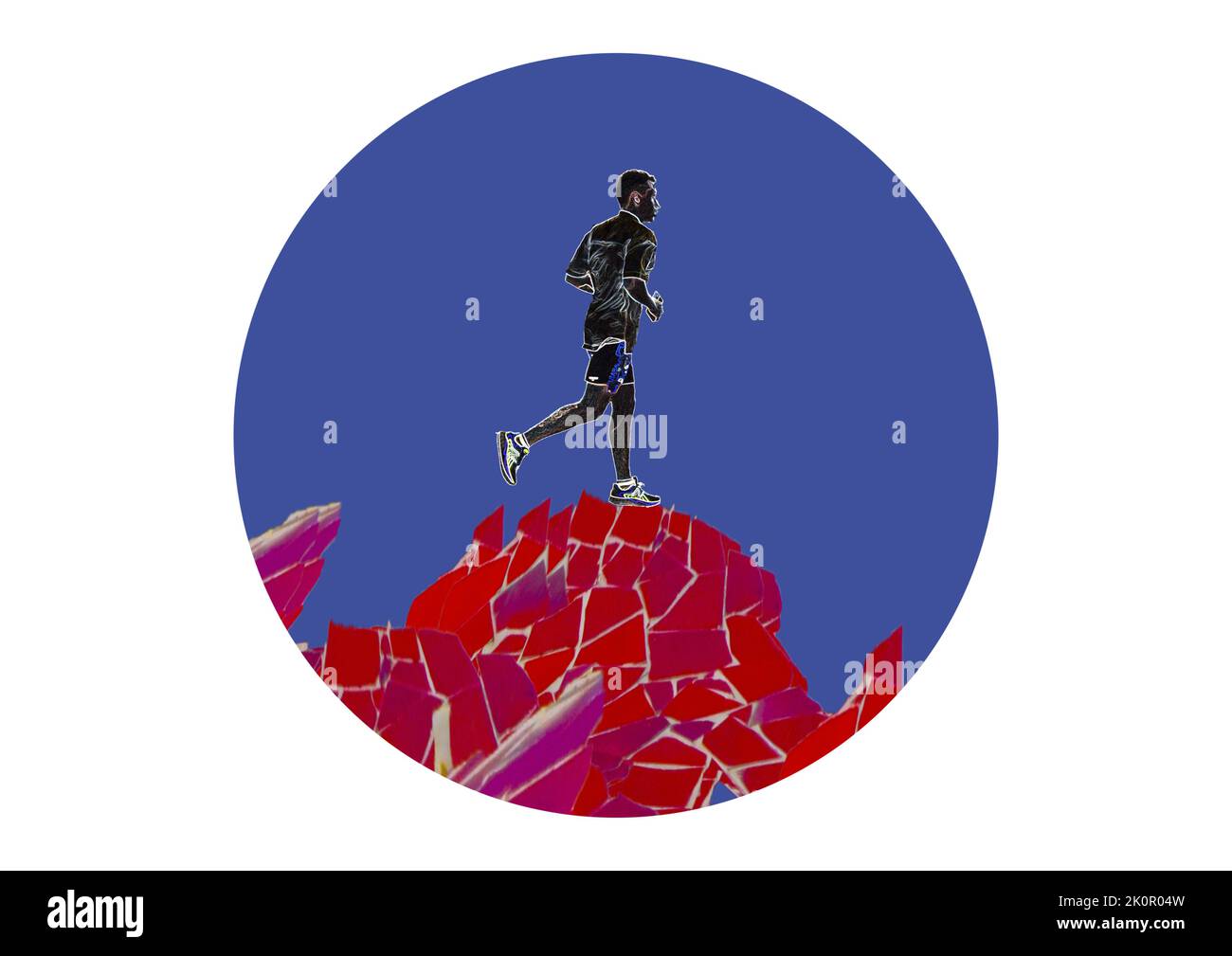 Runner mountain Stock Vector Images - Alamy