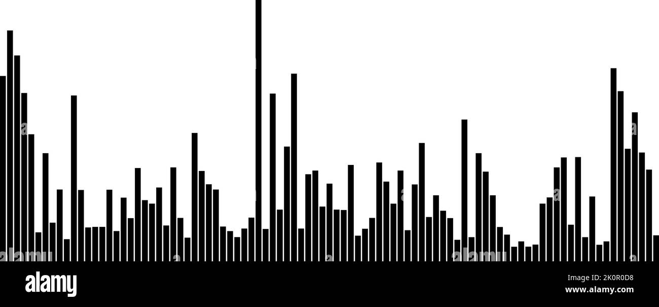 Audio amplitude digital form. Sound record shape Stock Vector Image ...