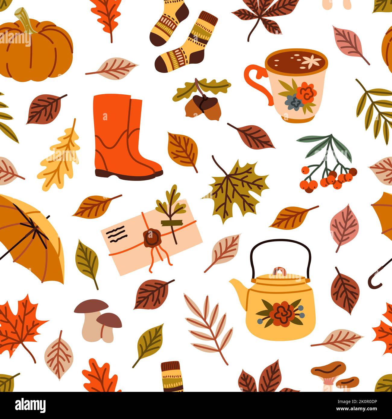 Cartoon autumn leaves hi-res stock photography and images - Alamy
