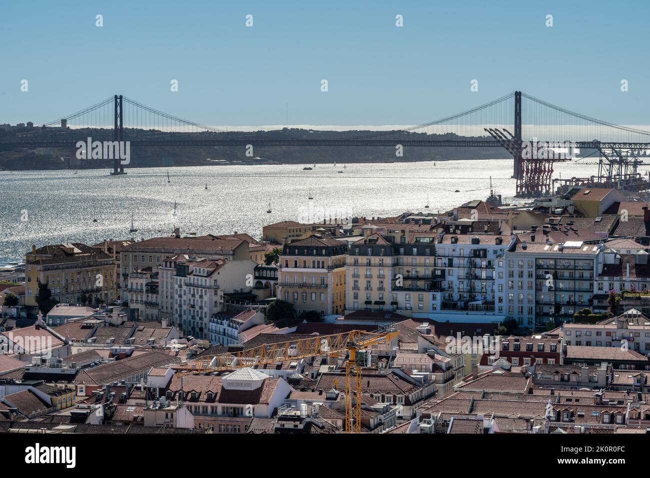 Lisbon, September 9th 2022: The 25 de Abril Bridge in Lisbon, the ...