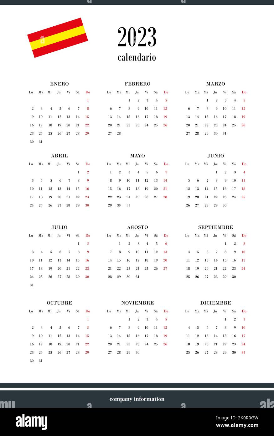 Calendario 2023 español hi-res stock photography and images - Alamy