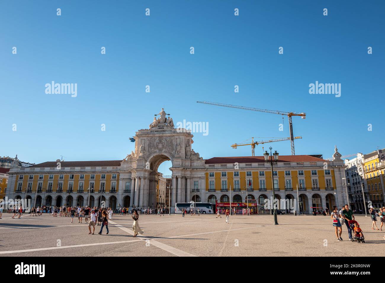 Lisbon, September 9th 2022: Praça do Comércio in Lisbon, the capital ...