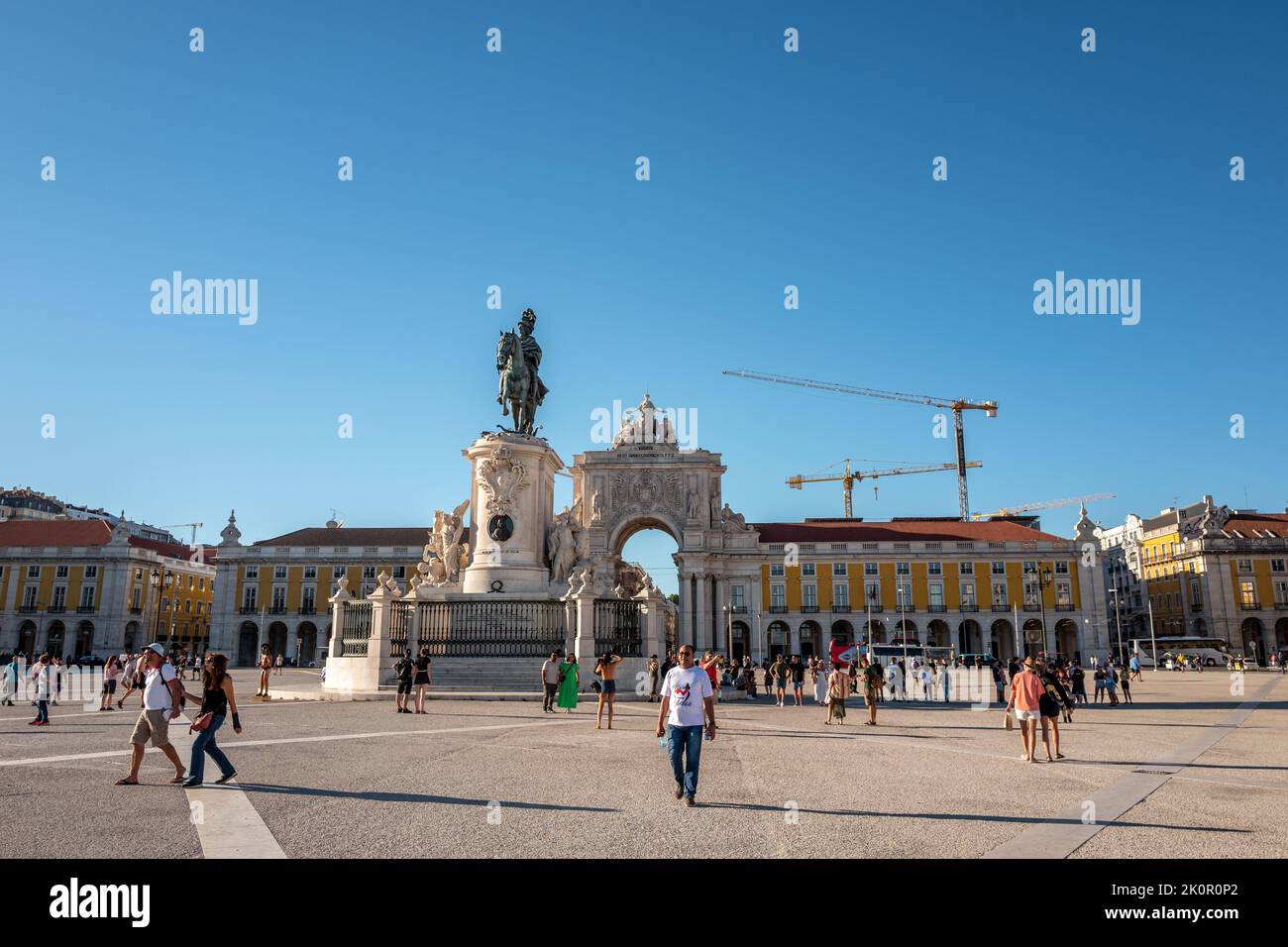 Lisbon, September 9th 2022: Praça do Comércio in Lisbon, the capital ...
