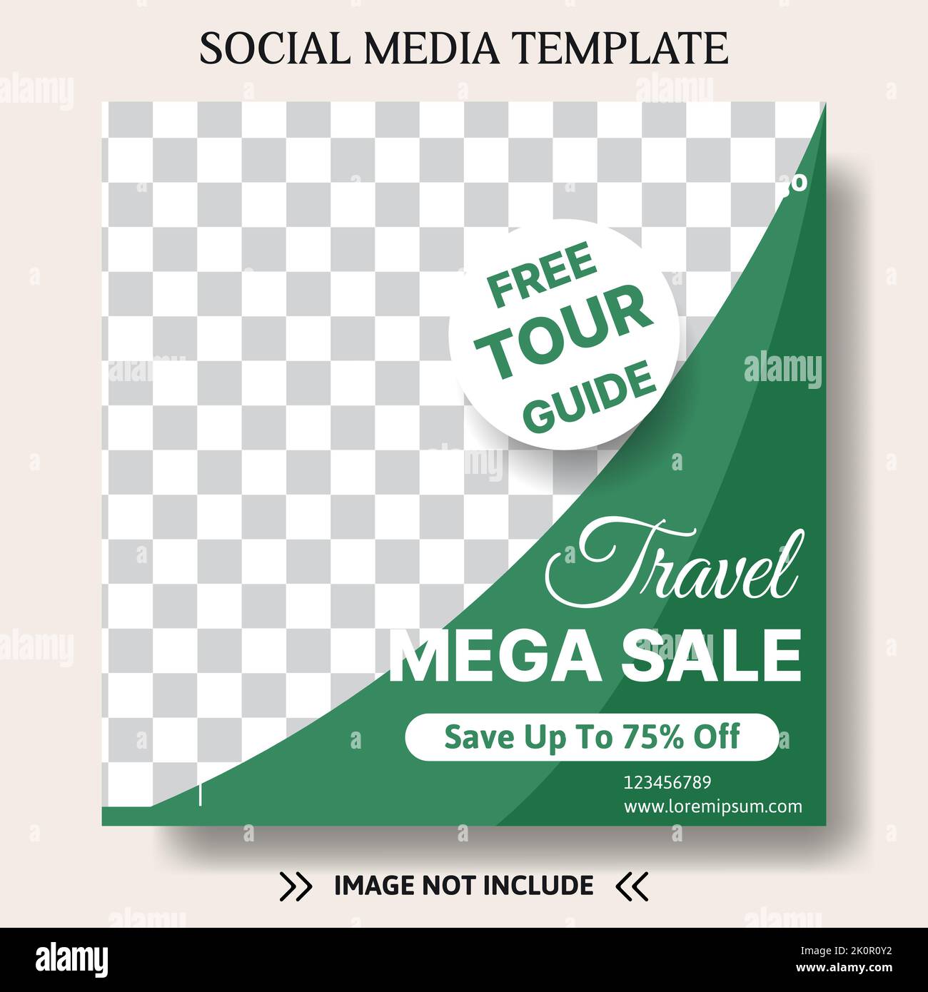 A simple template of a tour guide with placeholder text and transparent ...