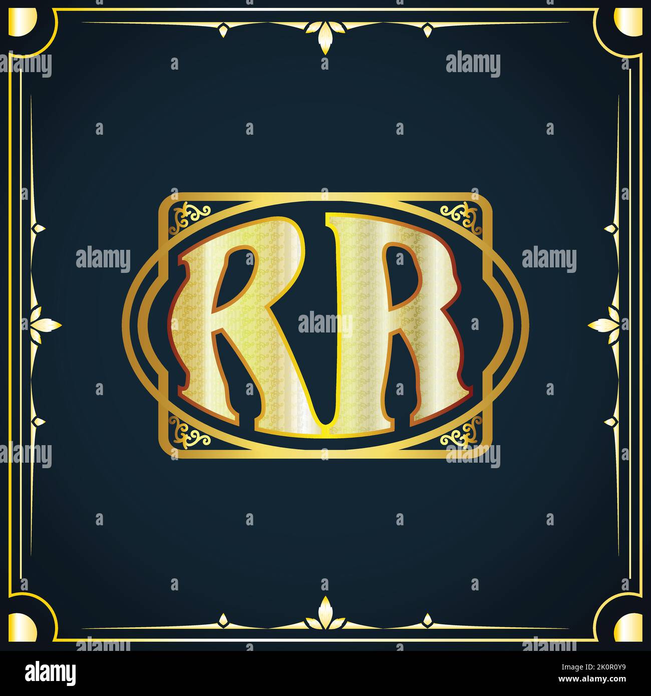 Initial letter RR royal luxury logo template Stock Vector Image & Art ...