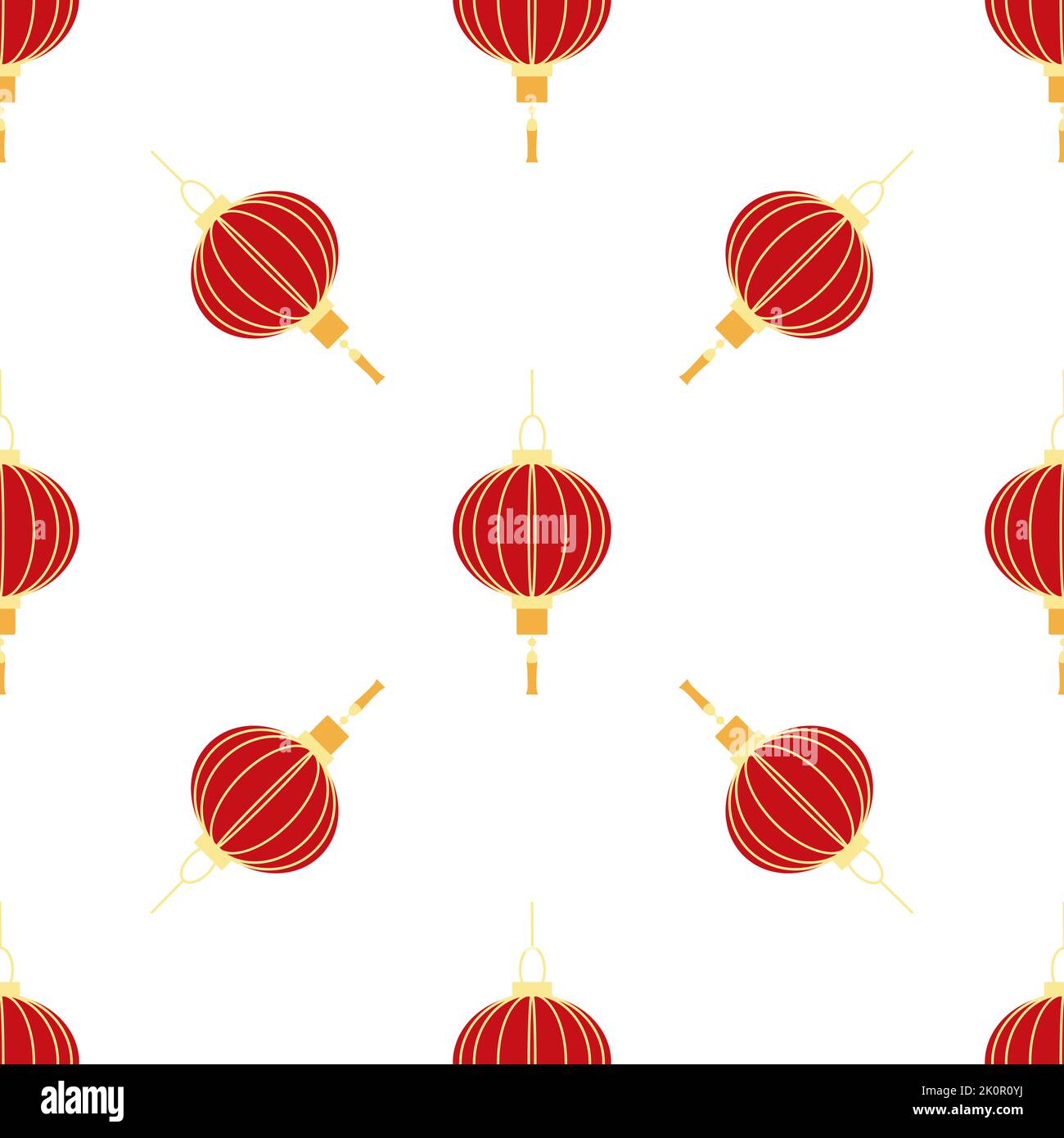 Chinese seamless pattern with feng shui red paper lantern Stock Vector ...