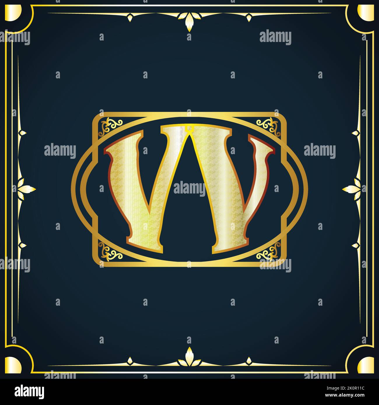 Initial letter VV royal luxury logo template Stock Vector Image & Art - Alamy