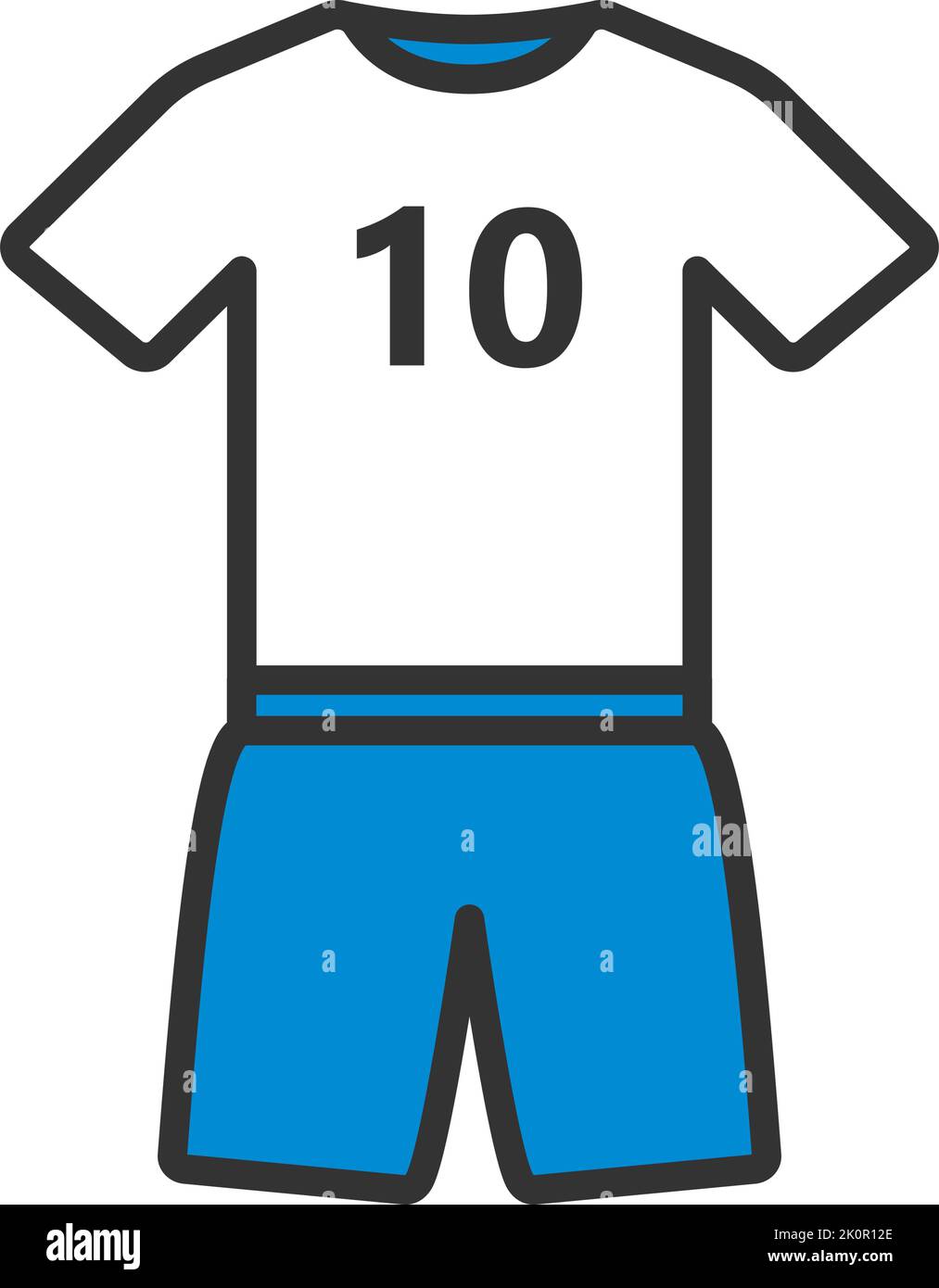 Icon Of Football Uniform. Editable Bold Outline With Color Fill Design ...