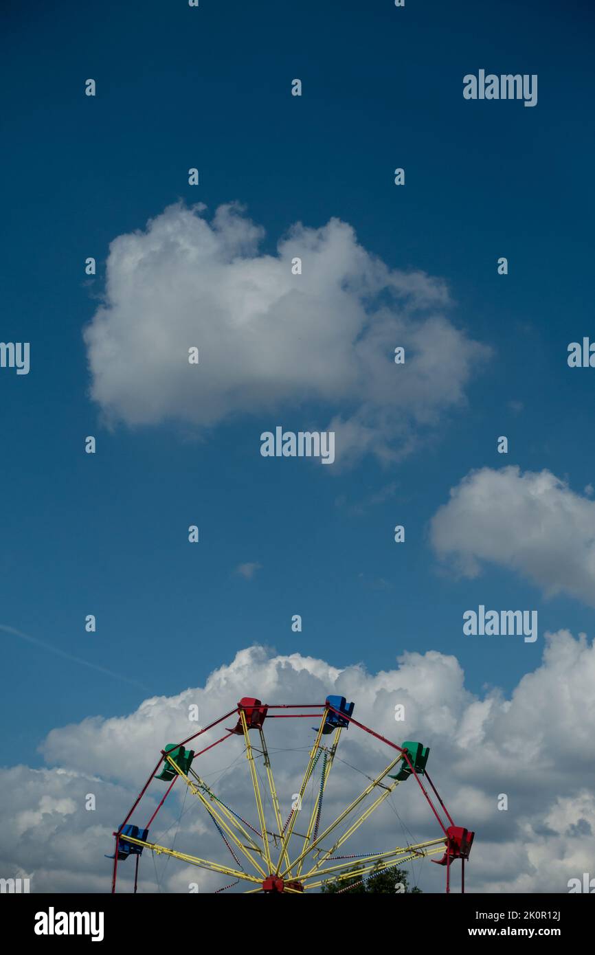 Ferris wheel against a blue sky, Malvern, England Stock Photo - Alamy
