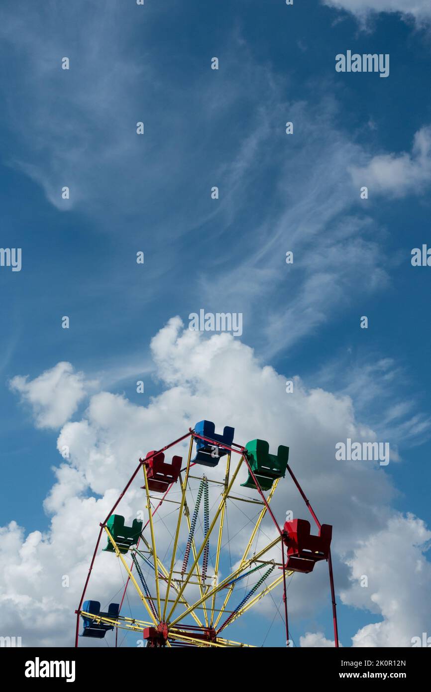 Ferris wheel against a blue sky, Malvern, England Stock Photo - Alamy