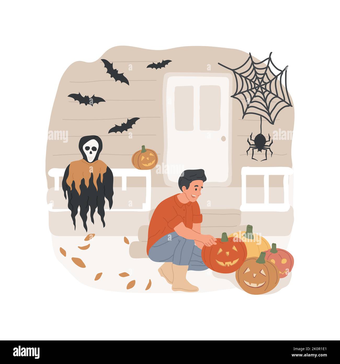 Outdoor decor isolated cartoon vector illustration. Traditional ...