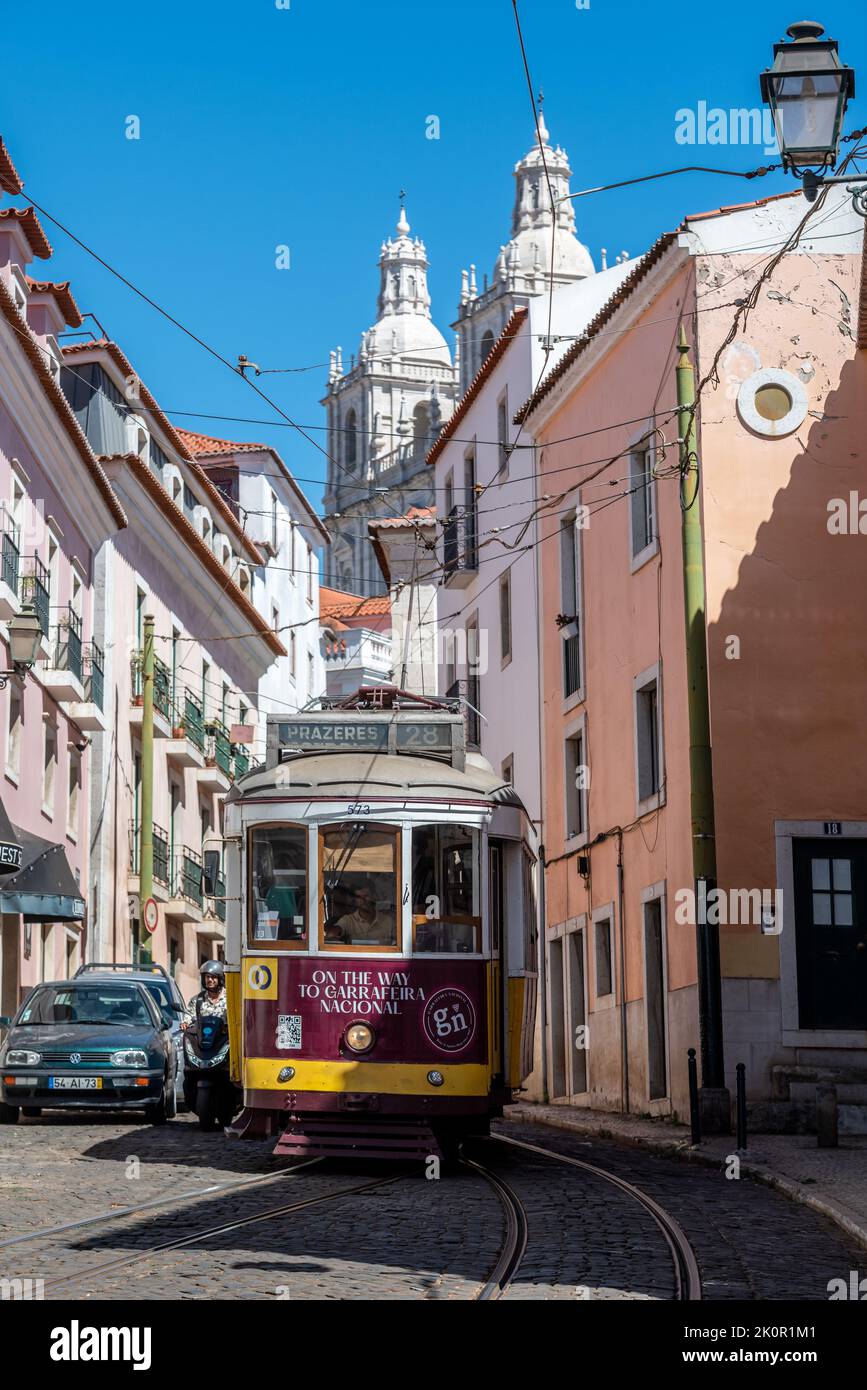 Lisbon, September 9th 2022: Tram in Lisbon, the capital city of ...