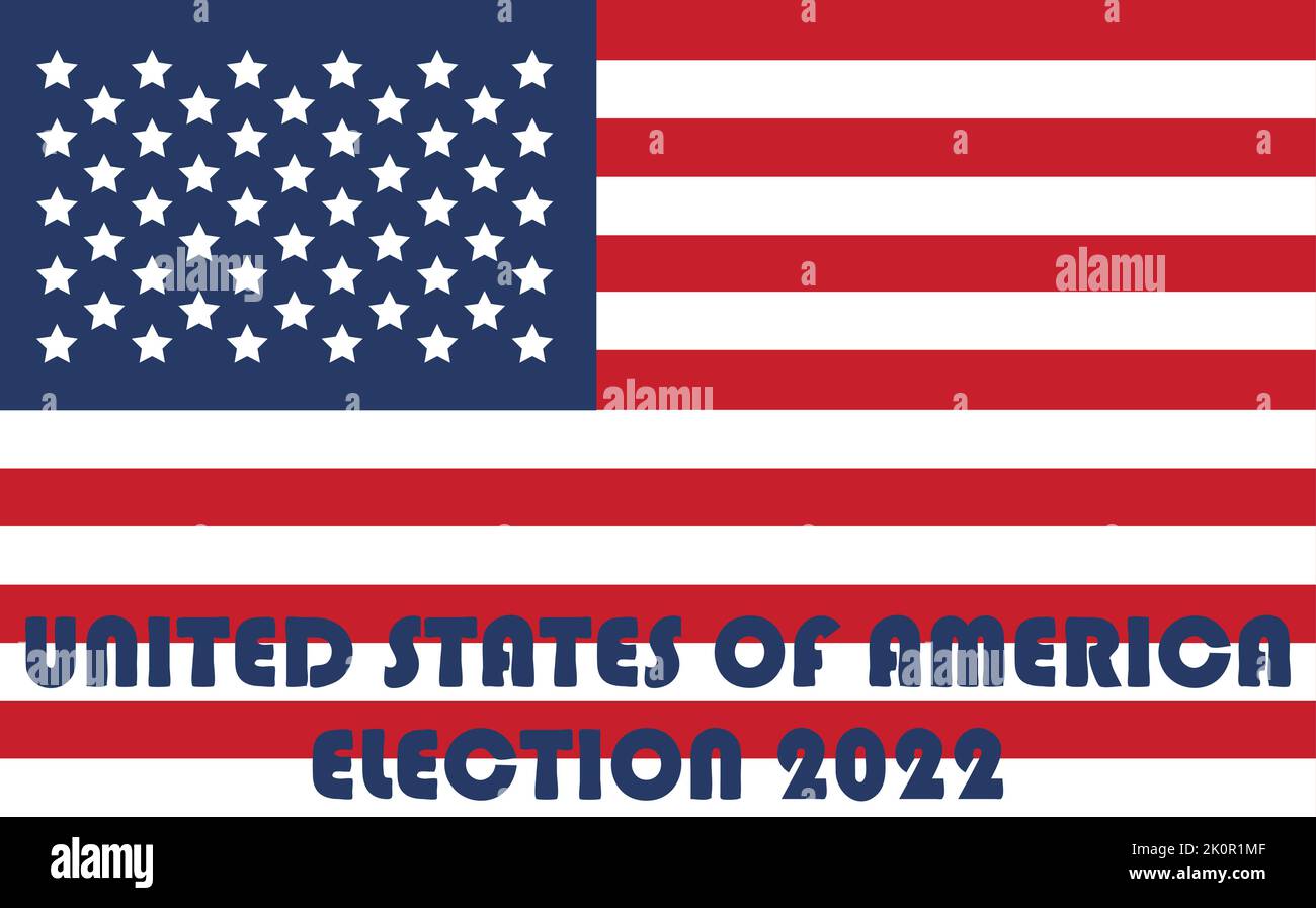 Day of mid-term elections. Vote 2022 USA, banner design. Election ...