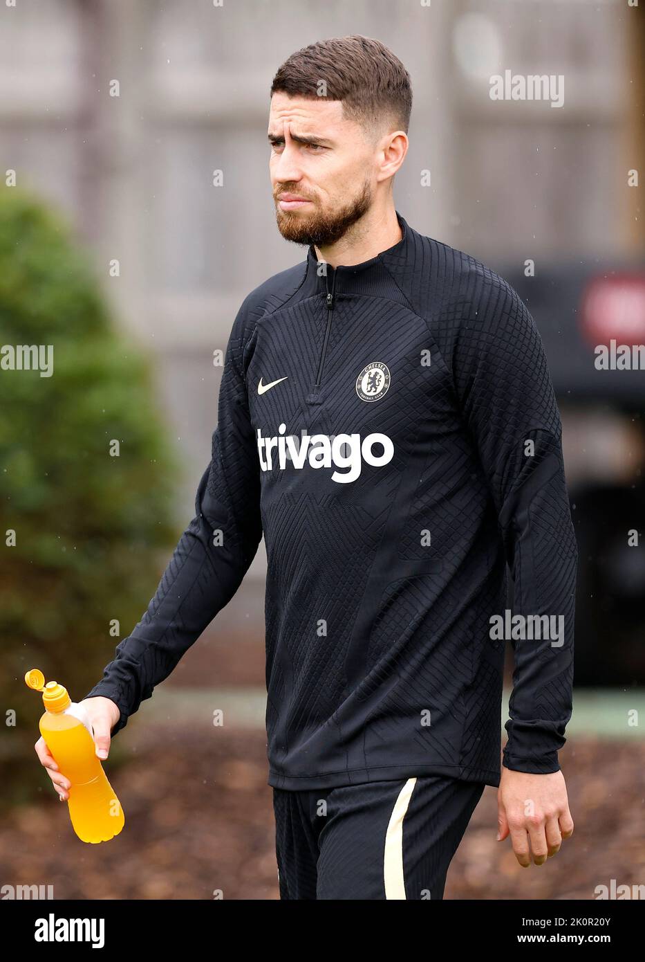 Chelsea's Jorginho during a training session at Cobham Training Centre ...