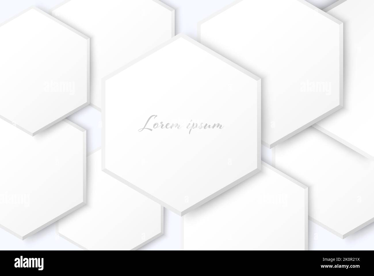 Abstract background from gray 3d hexagon. Vector geometric background ...