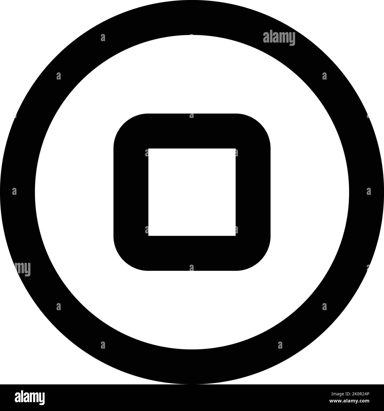 The stop circle icon for UI App design Stock Vector Image & Art - Alamy