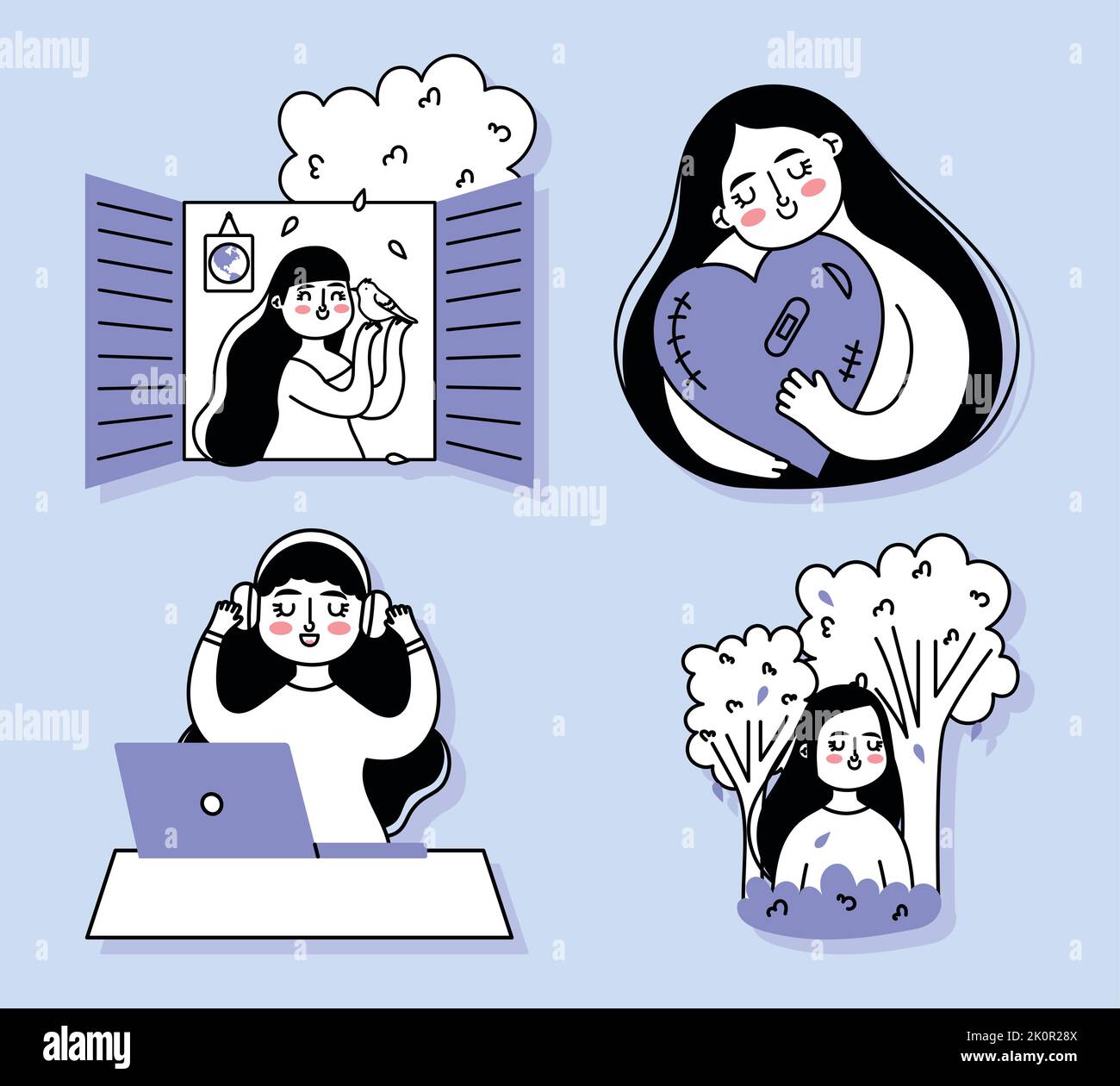 cartoon women icon set Stock Vector Image & Art - Alamy