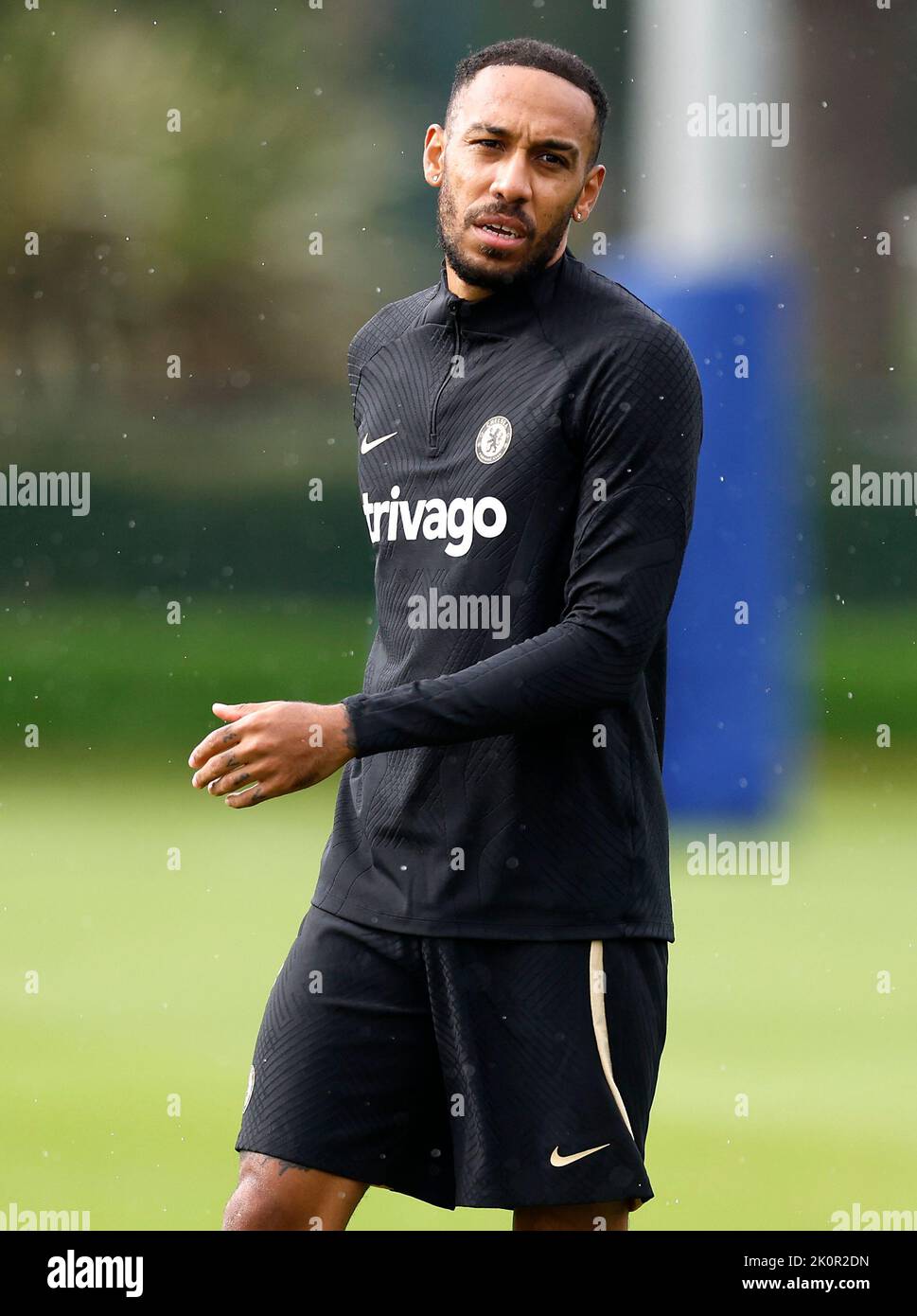 Chelsea's Pierre-Emerick Aubameyang during a training session at Cobham ...