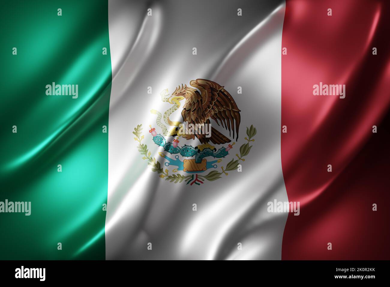 3d rendering of a national Mexico flag Stock Photo - Alamy