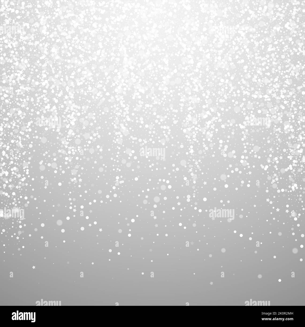 Christmas falling snow background. Subtle flying snow flakes and stars ...