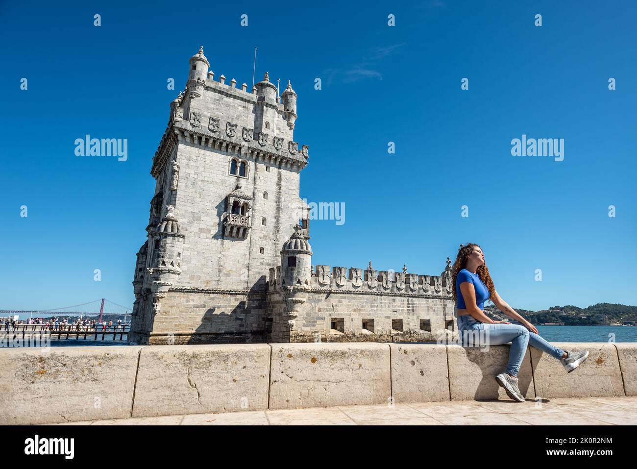 Lisbon, September 9th 2022: The Belem Tower in Lisbon, the capital city ...