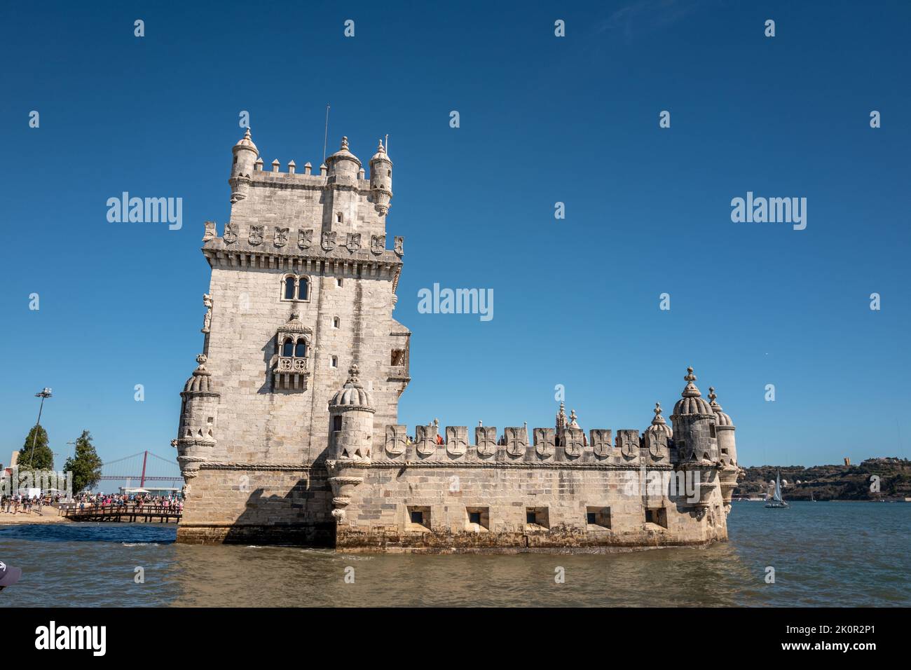Lisbon, September 9th 2022: The Belem Tower in Lisbon, the capital city ...