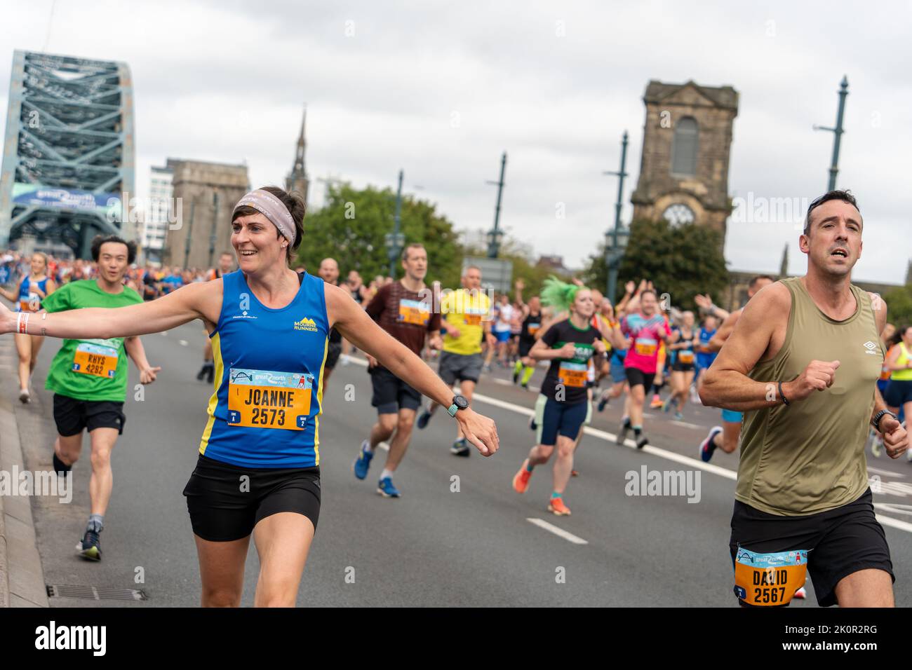 Competitors, Great North Run 2022 half marathon, in Gateshead, just ...