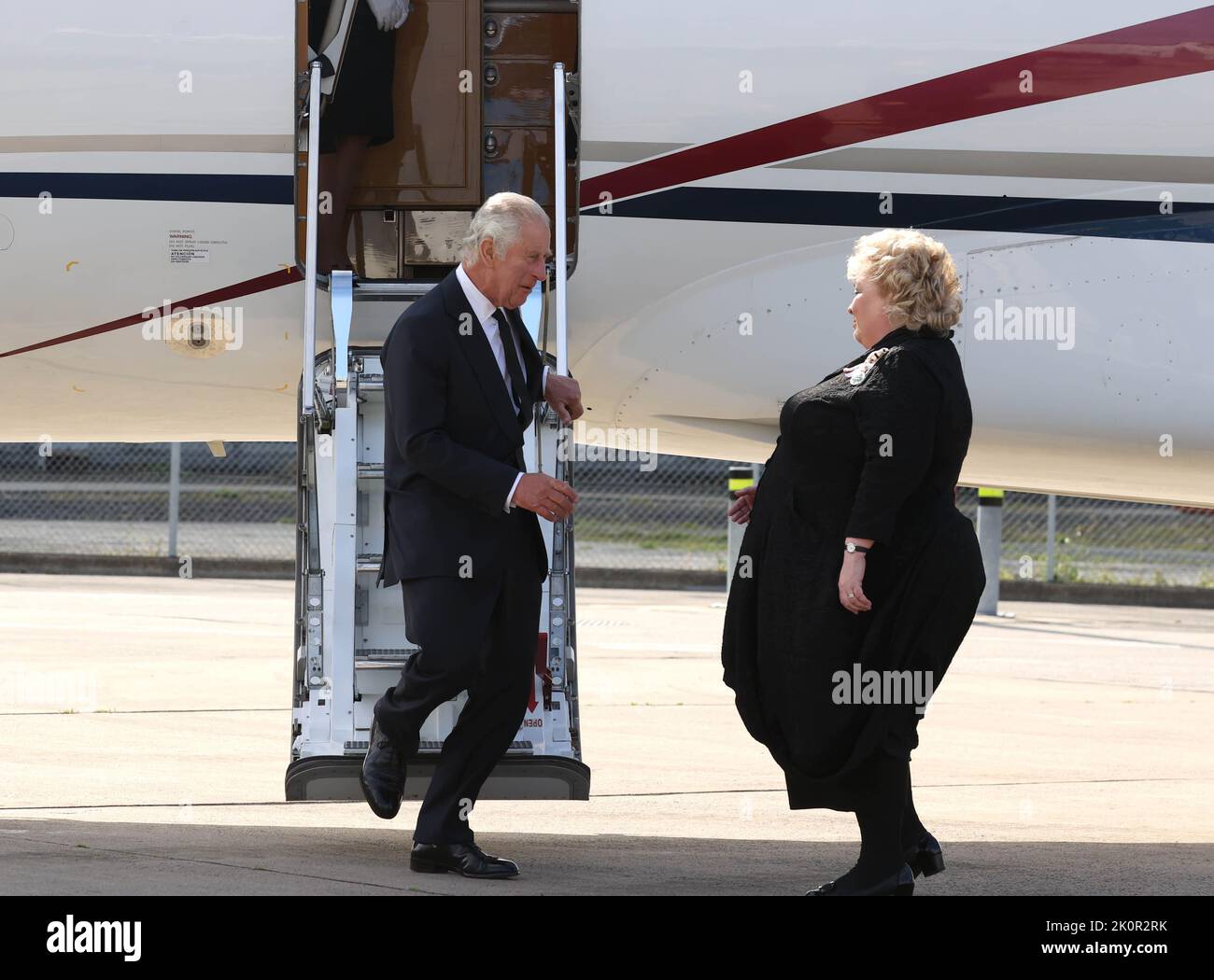 Lord Lieutenant of Belfast Fionnuala Jay-O'Boyle greets King Charles ...