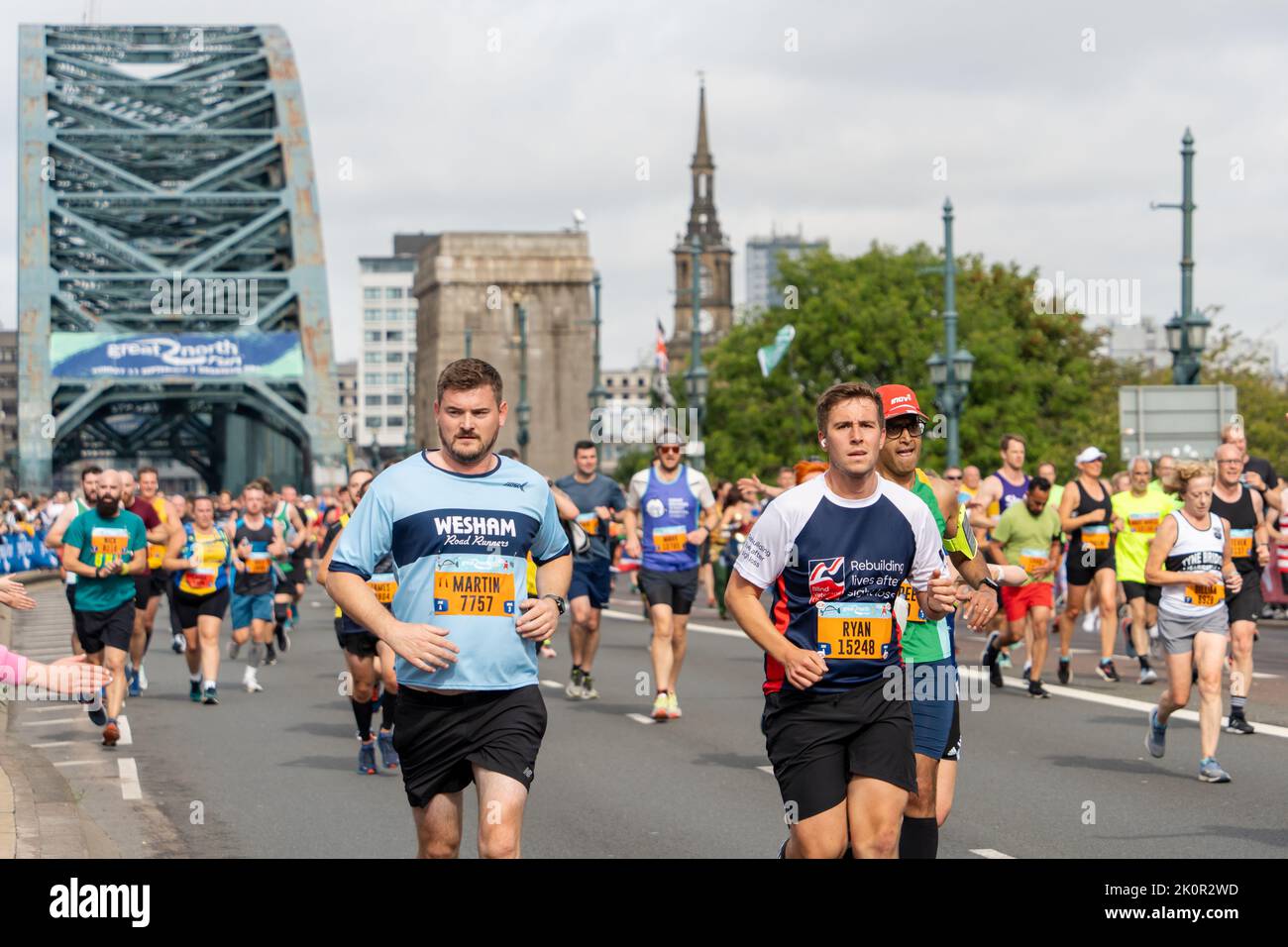 Competitors, Great North Run 2022 half marathon, in Gateshead, just ...