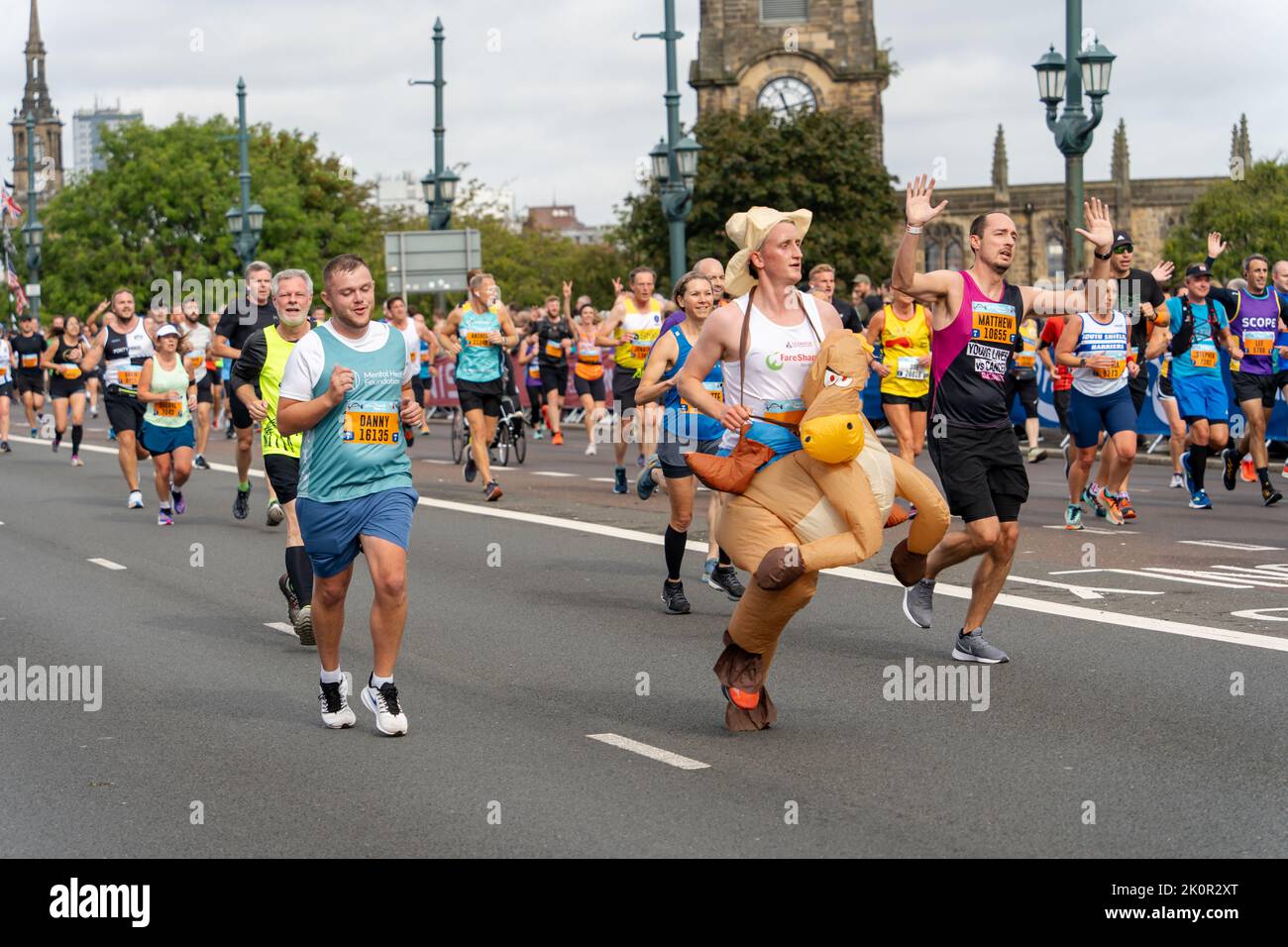 Competitors, Great North Run 2022 half marathon, in Gateshead, just ...