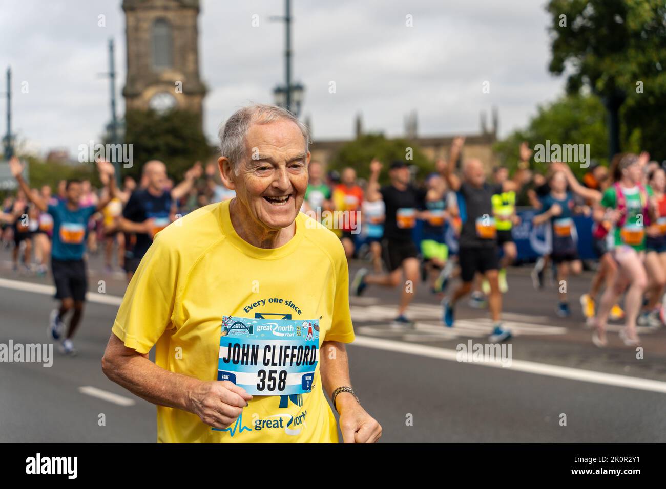 John Clifford, Great North Run 2022 half marathon, in Gateshead, just ...