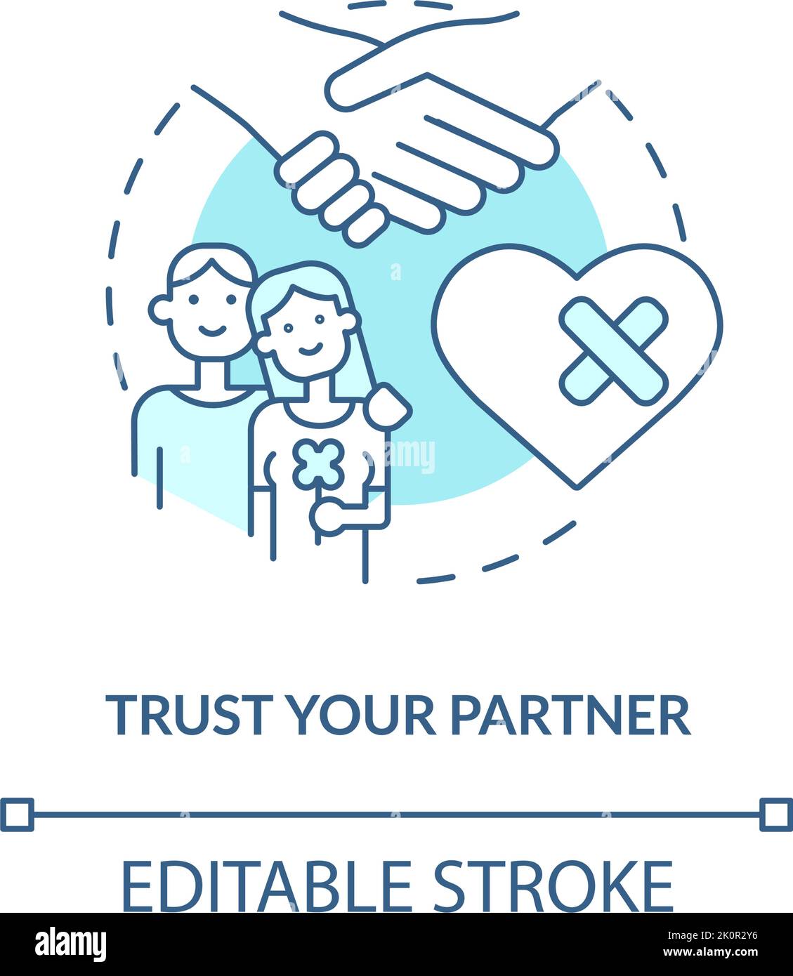 Trust partner turquoise concept icon Stock Vector Image & Art - Alamy