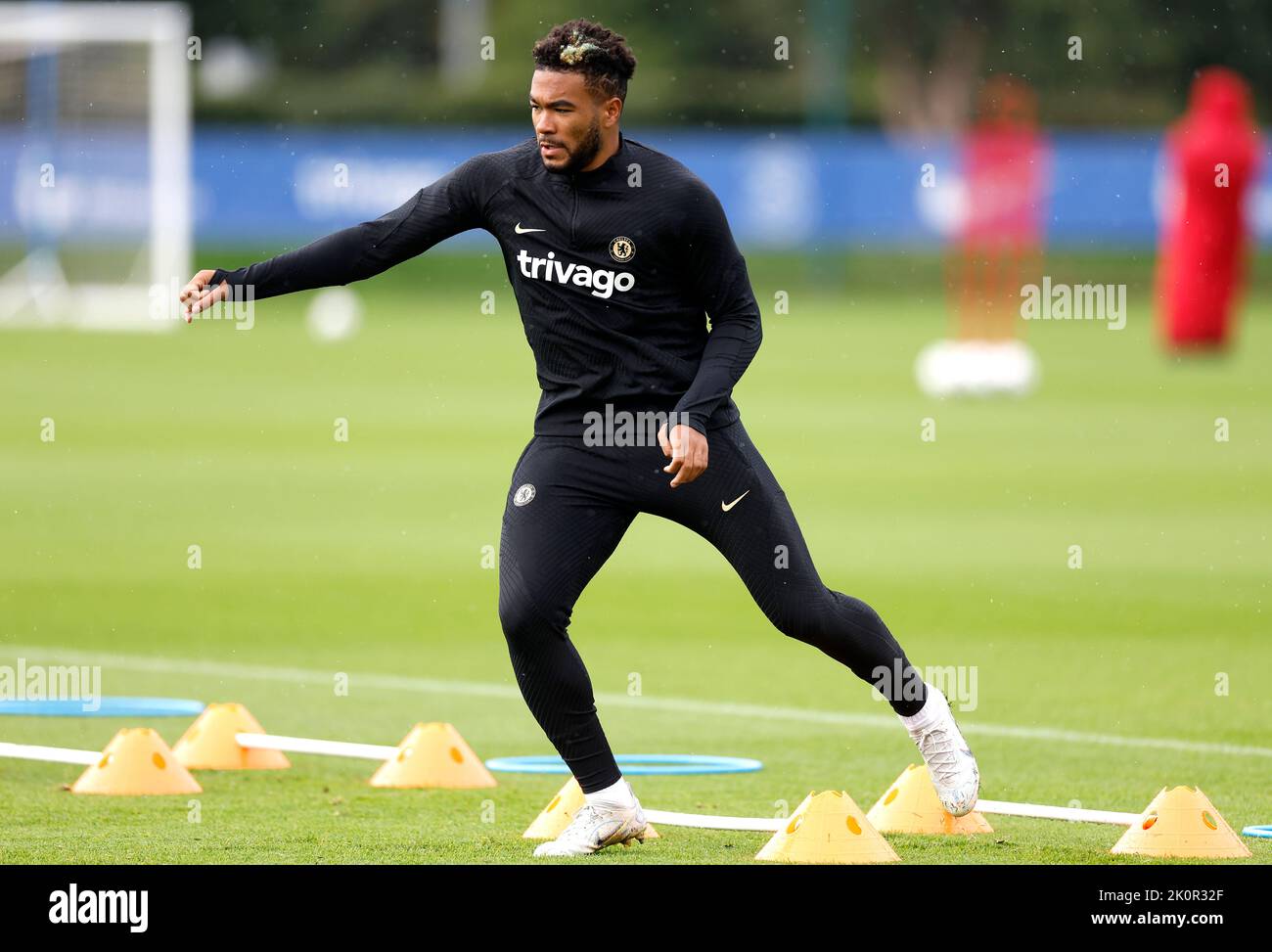 Chelsea's Reece James during a training session at Cobham Training ...