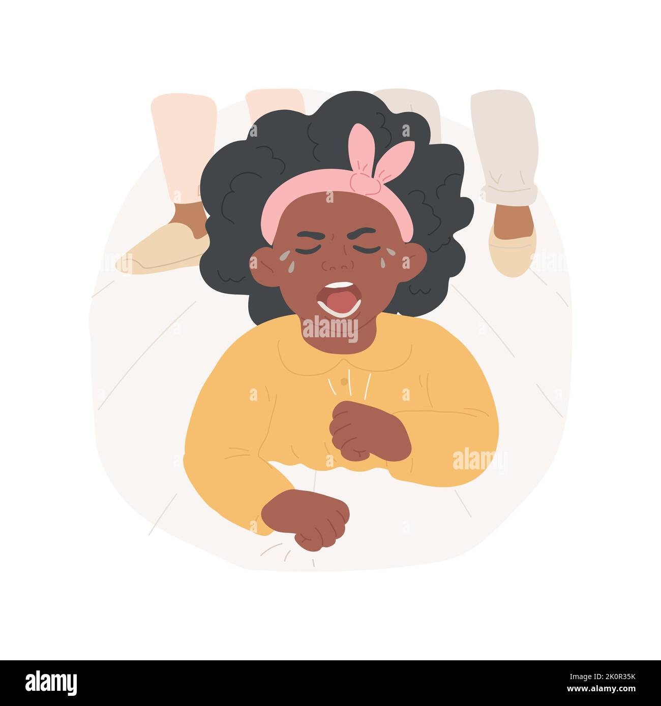 Child outburst isolated cartoon vector illustration. Children tantrum ...