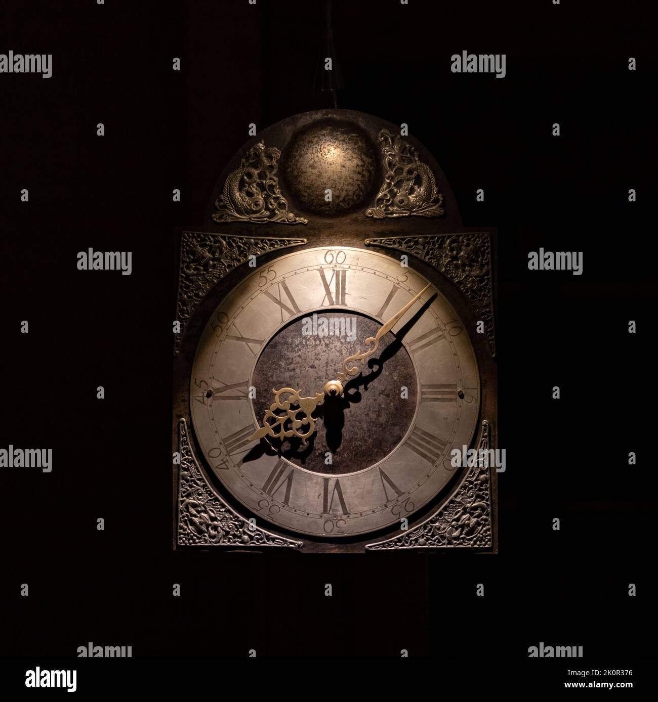 A picture of an old clock on display at the Tower Clock Museum in St ...