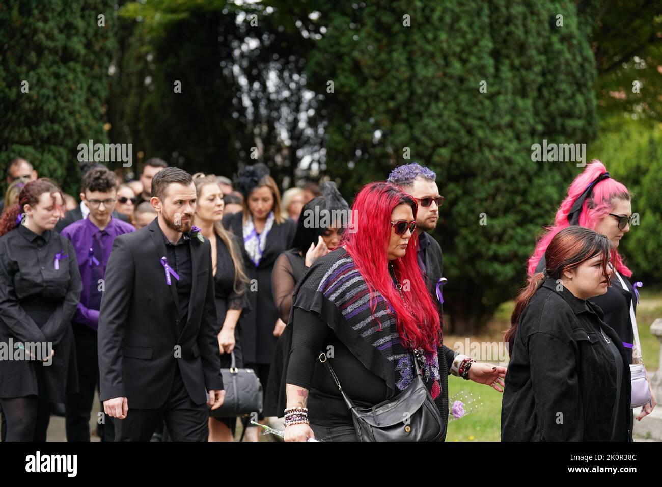 Mourners arriving at St Mary's Church, Prittlewell, Southend-on-Sea ...