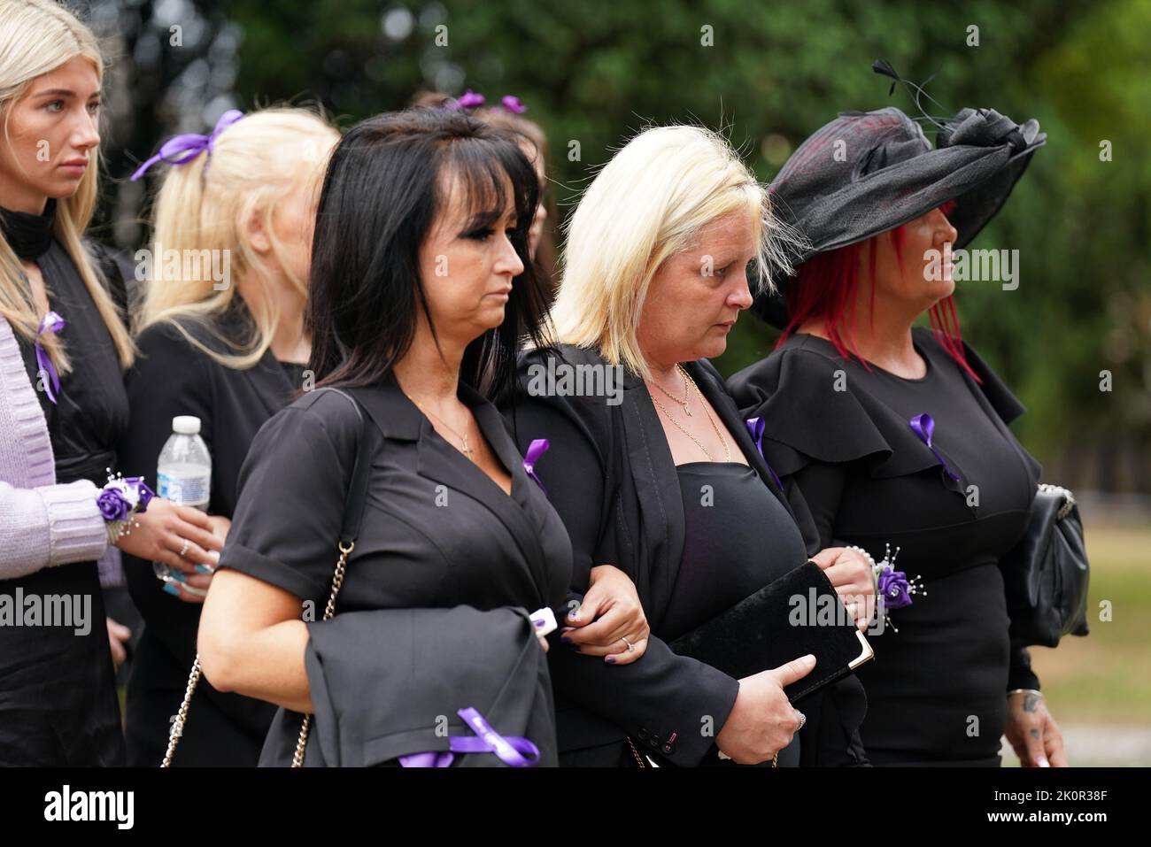 Mourners arriving at St Mary's Church, Prittlewell, Southend-on-Sea ...