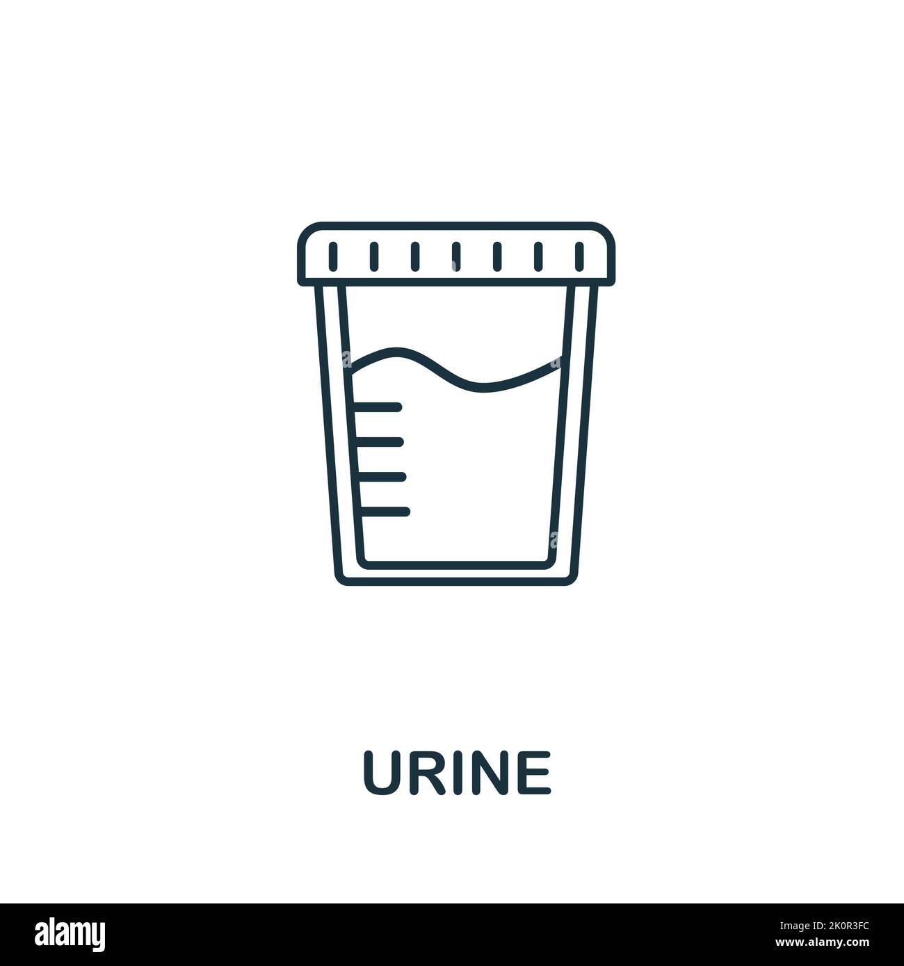 Urine icon. Simple element from medical services collection. Filled ...