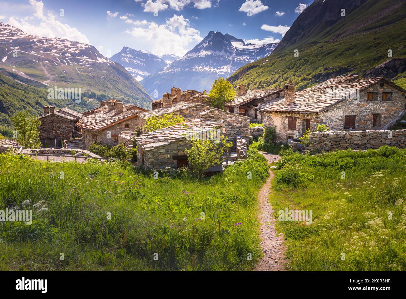 L Ecot, small medieval hamlet of Bonneval sur Arc in Haute Savoie ...